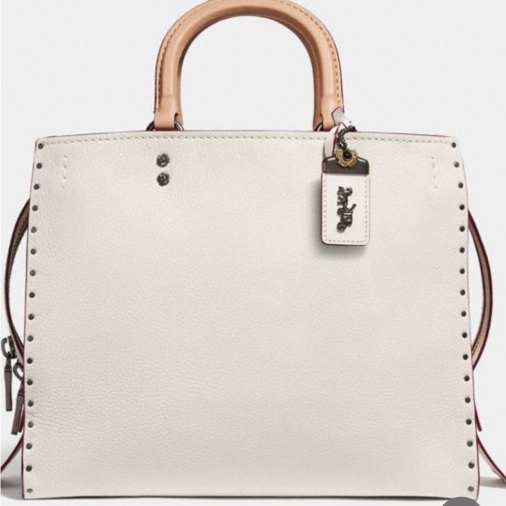 Authentic Coach Rogue With Rivets Handbag & Wallet In… - Gem